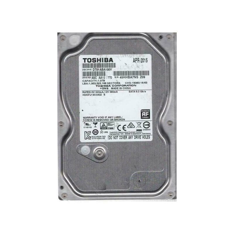DT01ABA100V Toshiba Video Stream 1TB SATA Hard Drive
